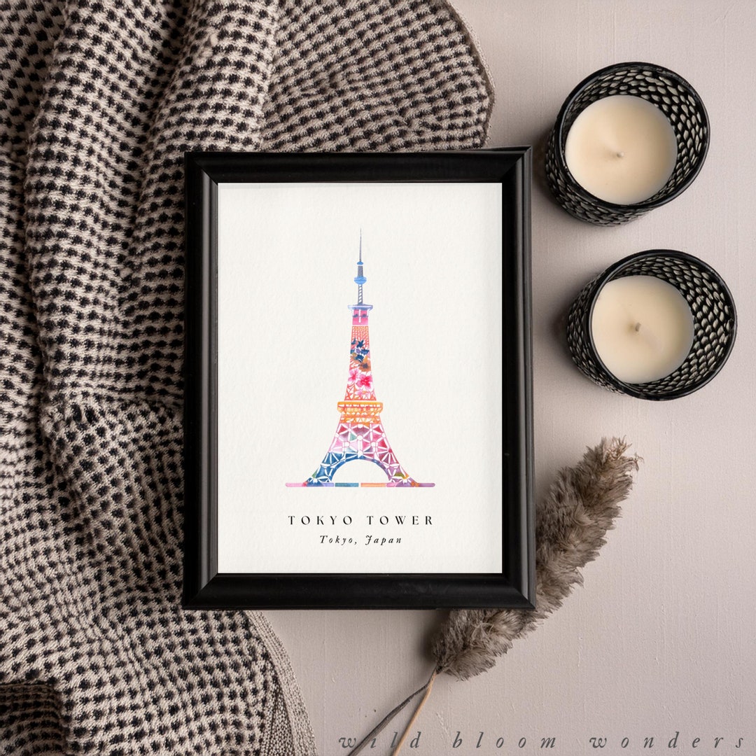 Tokyo Tower Art Print Printable Wall Decor Tokyo, Japan Landmark ...