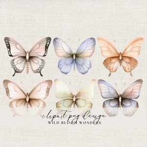 Watercolor Butterfly Clipart Design Clipart PNG Digital Download ...