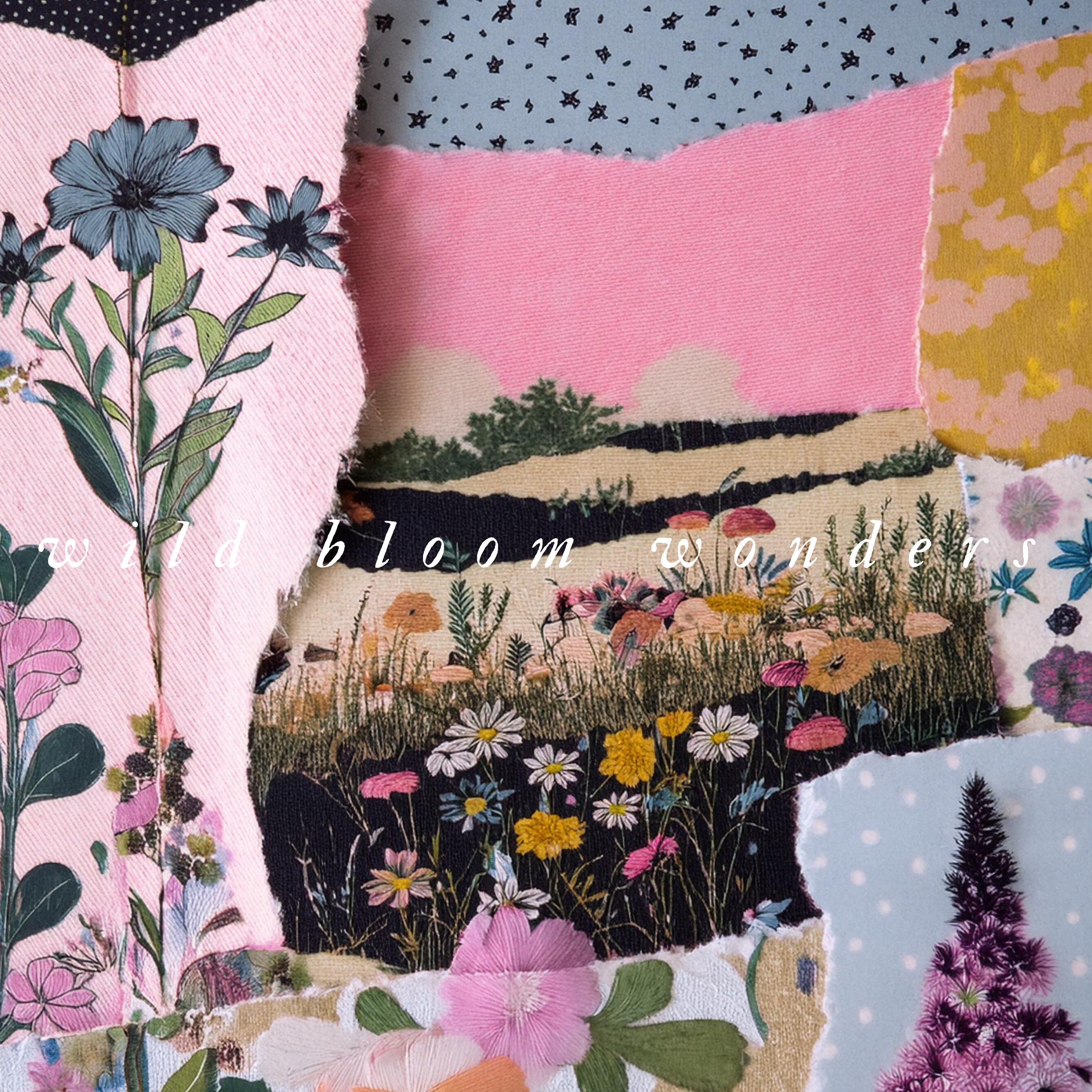 Eclectic Wildflowers Collage Art Print Digital Art Print Printable Wall ...
