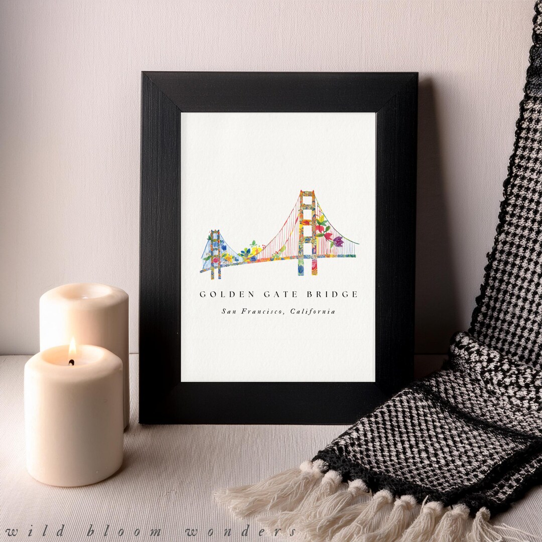 Golden Gate Bridge Art Print Printable Wall Decor San Francisco ...