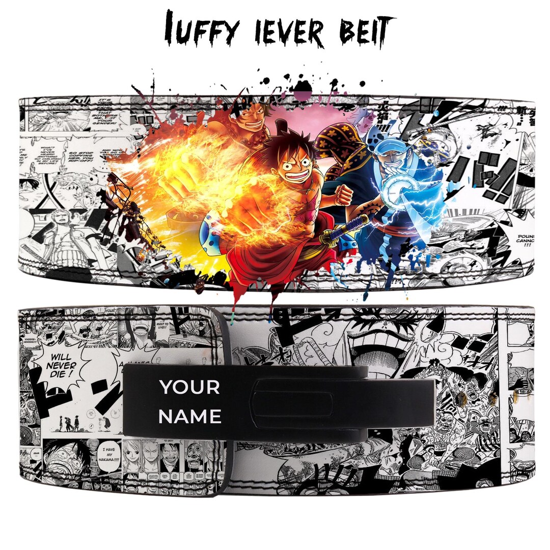 Luffy One Piece Anime Powerlifting Lever Belt One Piece Anime Gym Belt ...