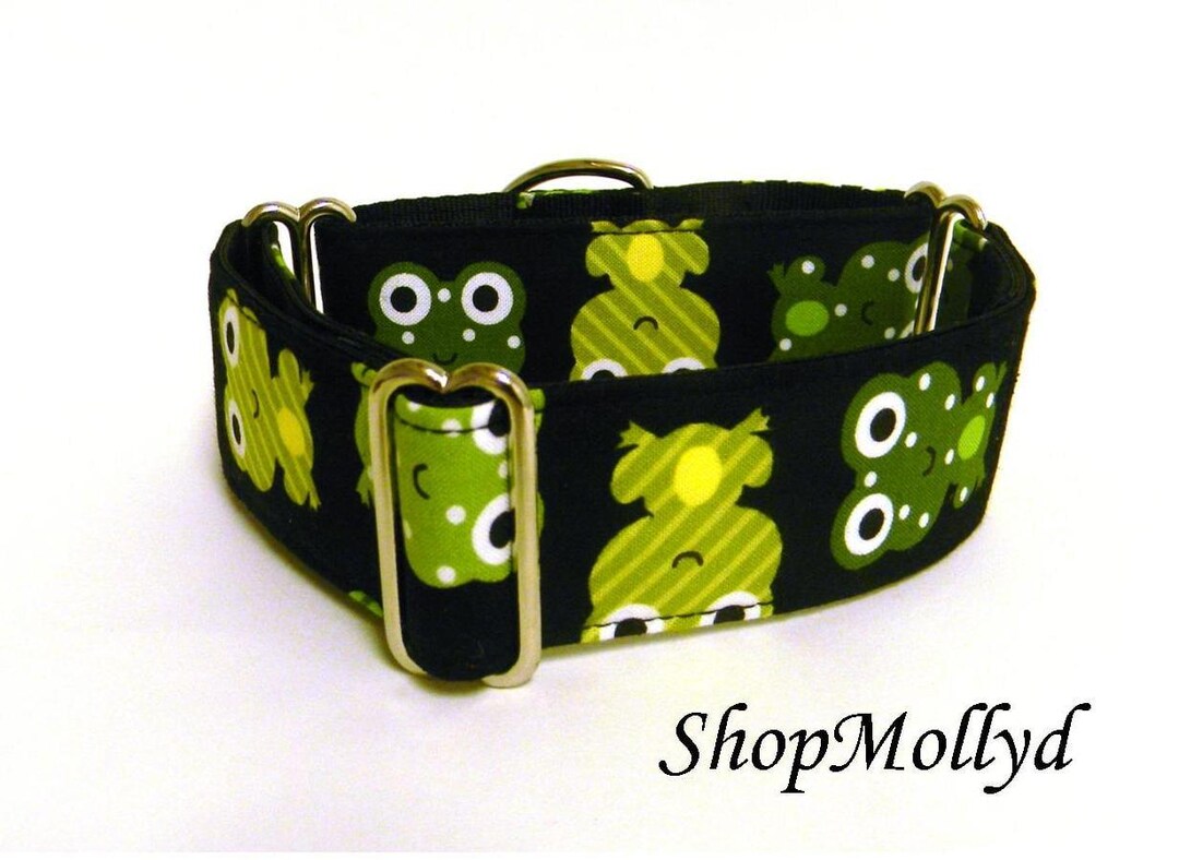 Martingale Collar or Tag Collar Garden Critters Collection Cute Frogs ...