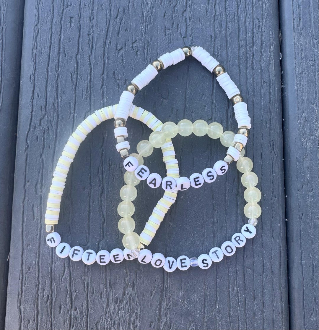 Taylor Swift Fearless Beaded Bracelet Set - Etsy