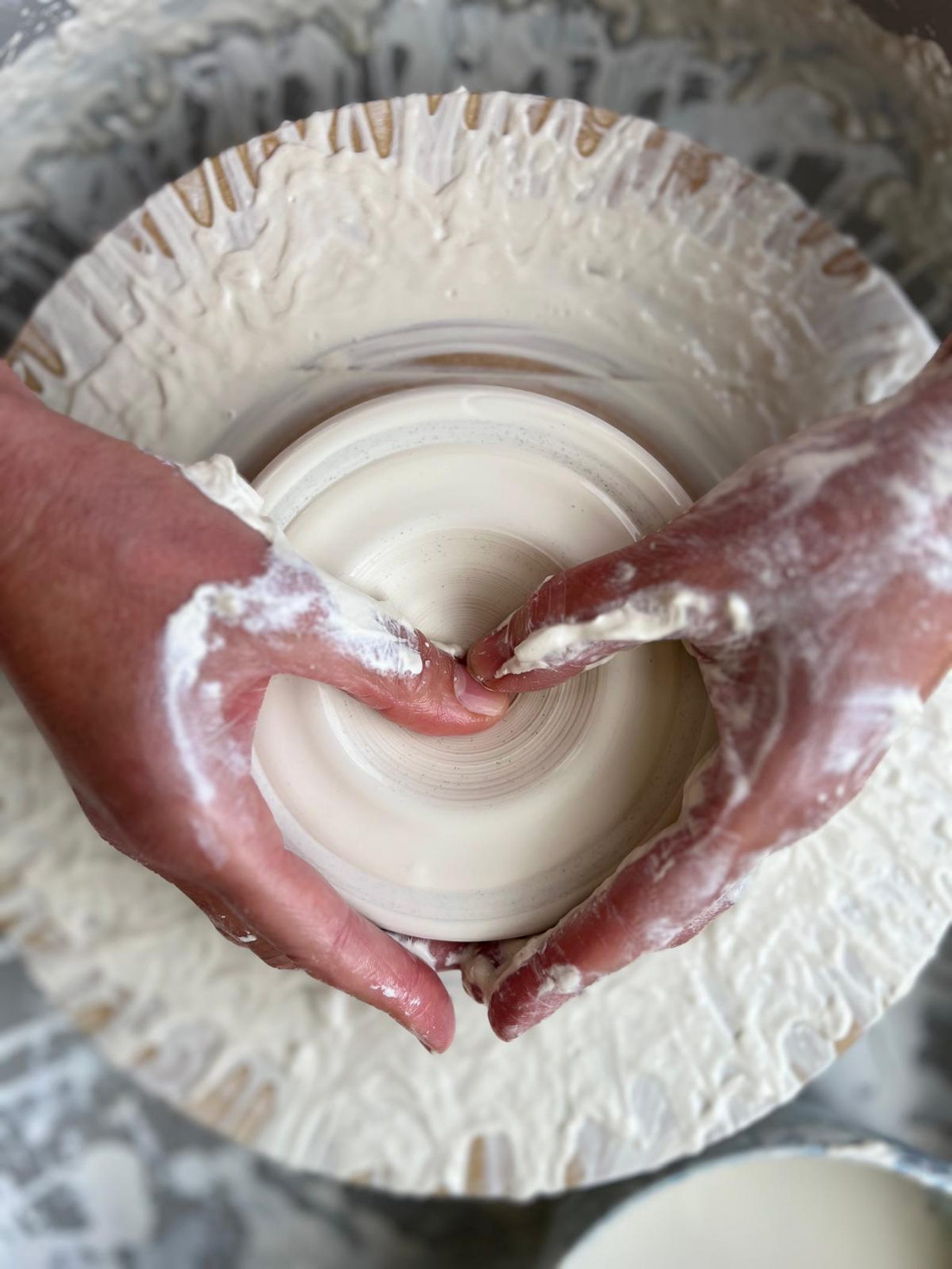 Blue Drippy Thumb Cup. Flat White Cup. Hand Thrown Cup. Porcelain ...