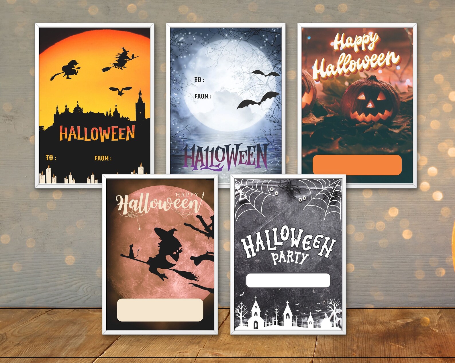 Halloween Printable Card, Happy Halloween Gift Card, Halloween Party ...