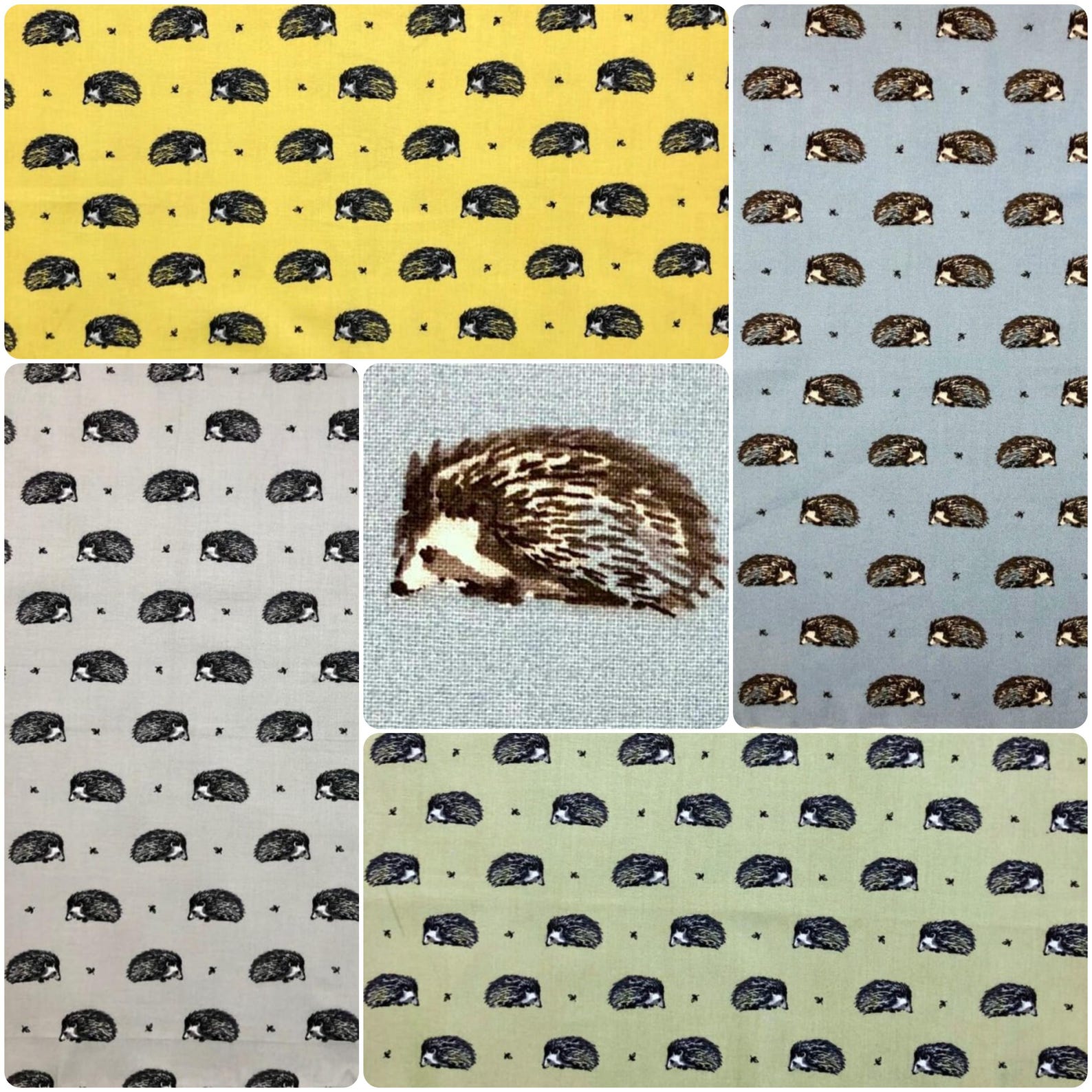 Hedgehog Fabric 100% Cotton Fabric Lifestyle Harriet Hedgehog Animals ...