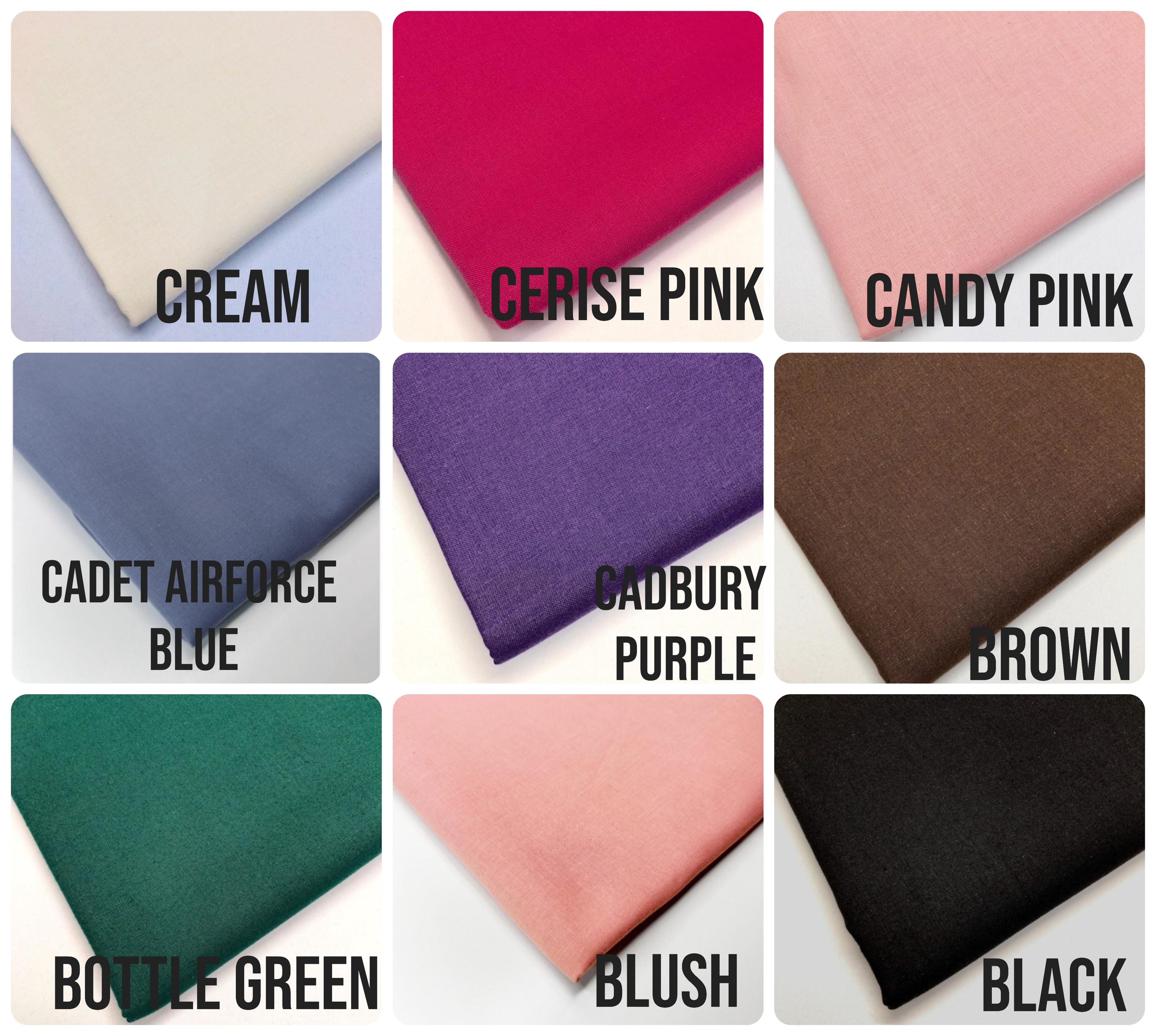 60" Extra Wide Plain Craft Cotton Fabric Quilting Patchwork Dressmaking ...