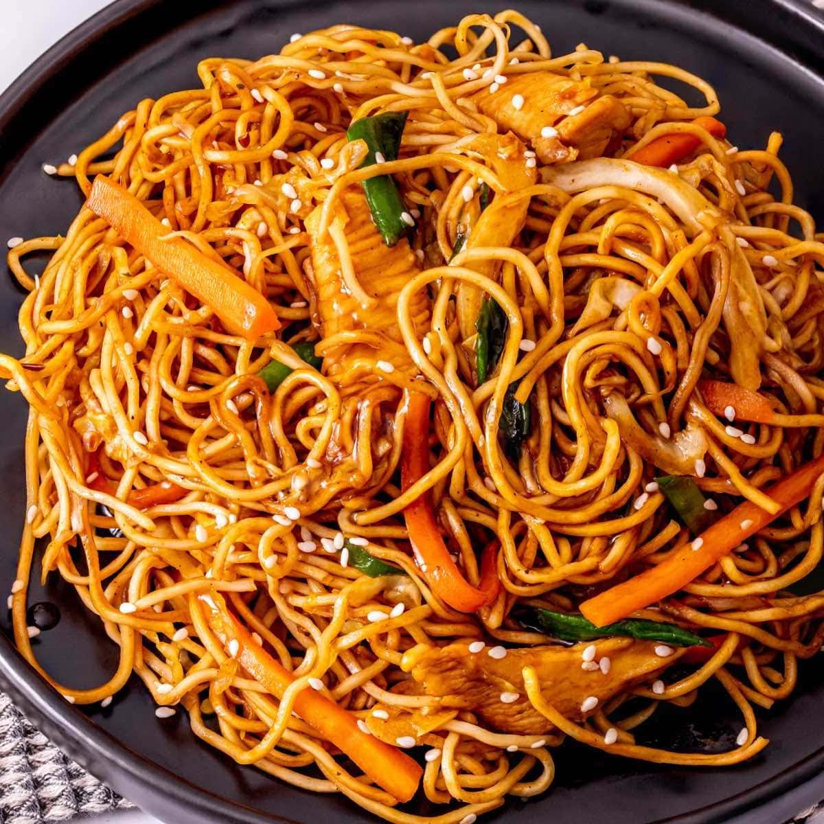 Indo Chinese Chowmein, Mix Street Style Food Noodles Dish Curries ...