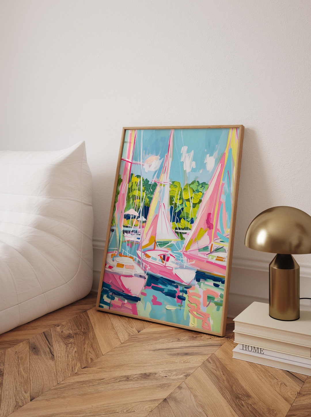 Sailboats Marina Poster: Coastal Nautical Wall Art (digital Download ...