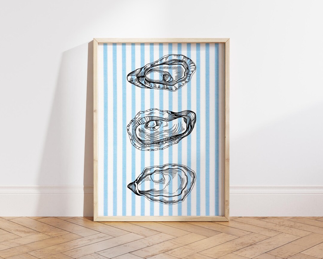 Oyster Shell Print: Ocean Coastal Wall Art - Etsy