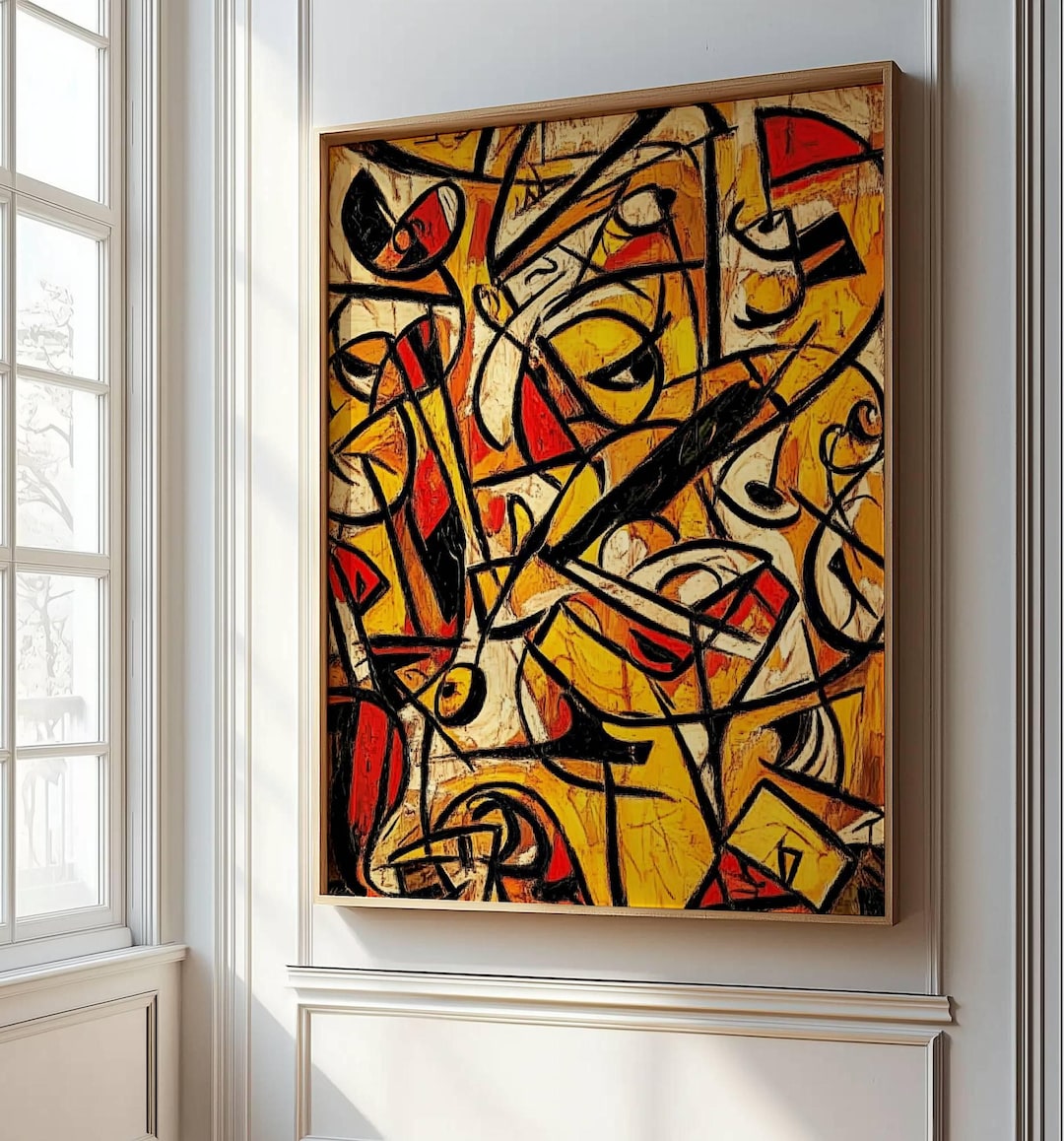 Jackson Pollock Style Print: Abstract Expressionist Cubist Art - Etsy