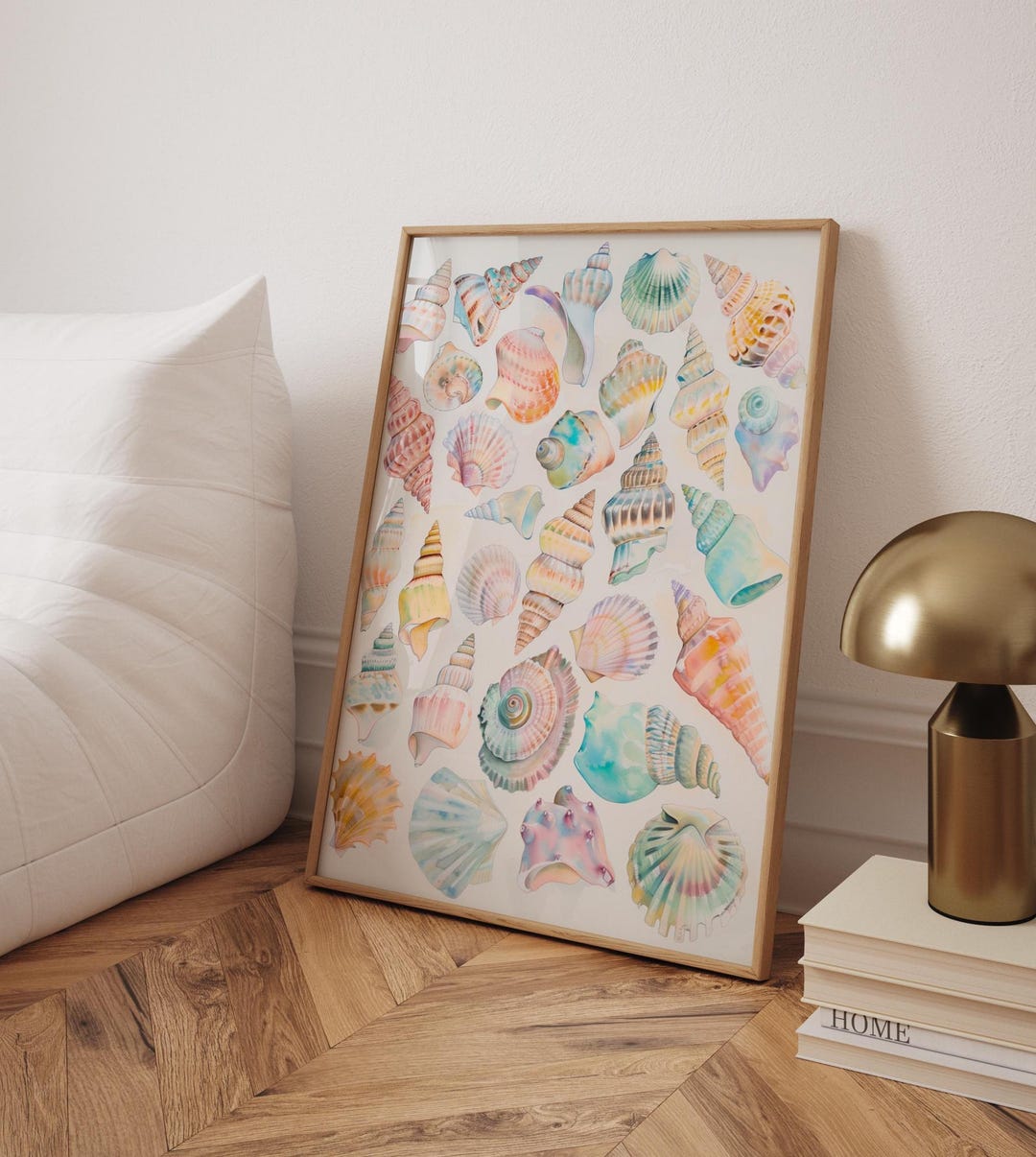Watercolor Sea Shells Art Print: Coastal Beachy Wall Decor - Etsy