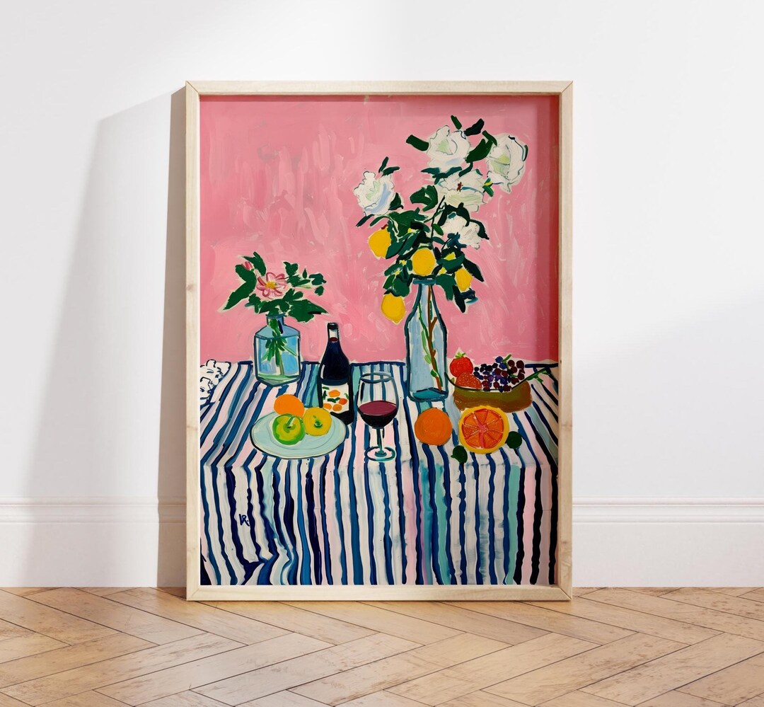 Matisse Style Kitchen Print: Retro Food Art Poster - Etsy