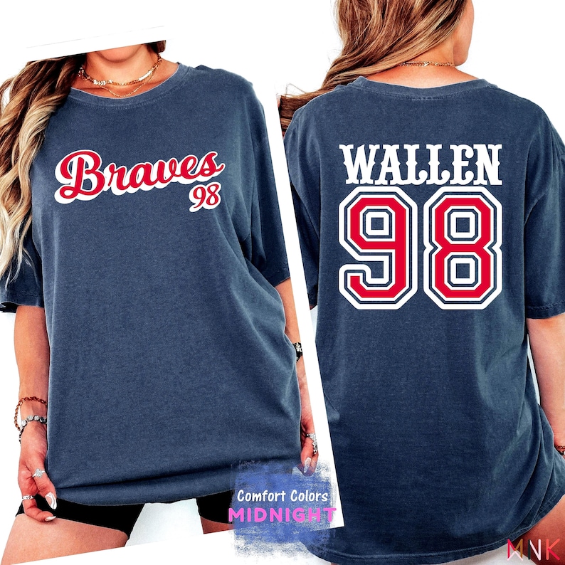 Wallen Braves 98 Comfort Colors Tee: Country Concert Outfit - Etsy