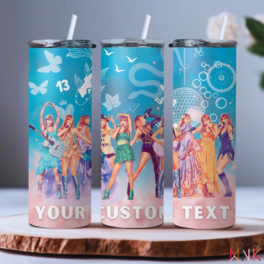 Personalized Eras Tour Inspired Tumbler, Iconic Outfits, Tay Tay Fan ...