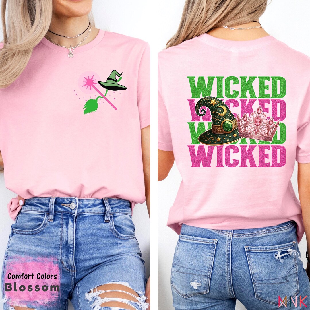 Wicked Front and Back Shirt, Good Witch Bad Witch Tee, Comfort Colors ...