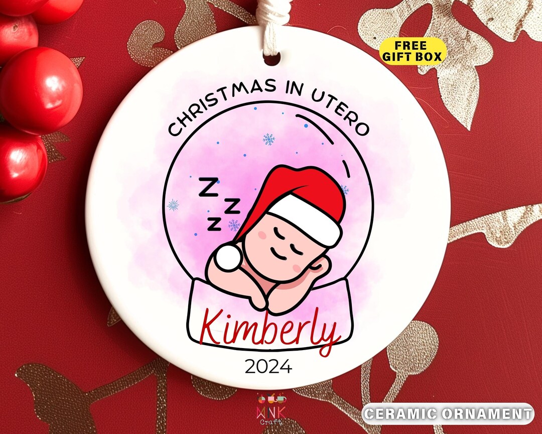 Christmas in Utero Ornament: Personalized Baby's First Christmas, New ...