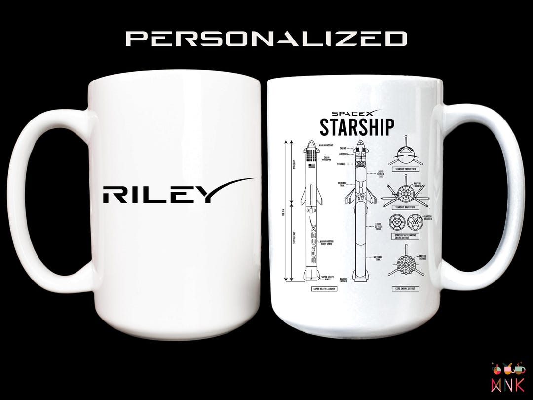 Personalized Spacex Mug, Custom Starship Cup for Space Lovers, Elon ...