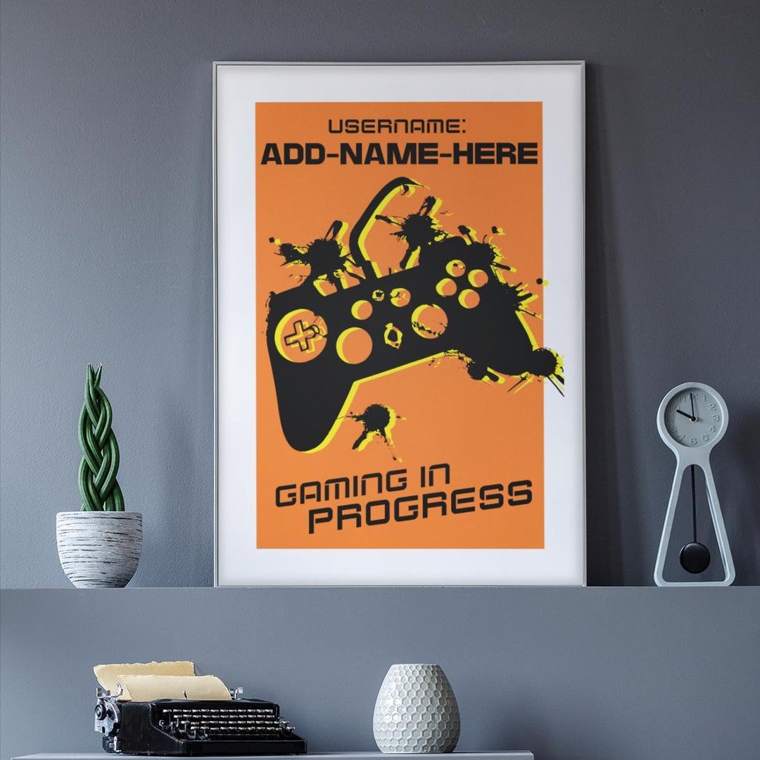 Personalised Gaming Poster Wall Art Gamer Customised Poster Print Wall ...