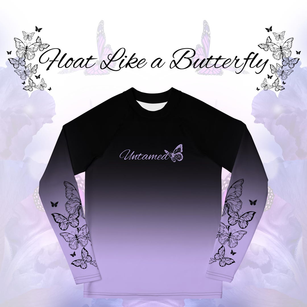 Float Like A Butterfly Youth BJJ Rash Guard - Etsy