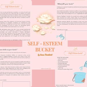 Self-esteem Bucket Ebook-workbook | Mindfulness & Self-care Workbook ...
