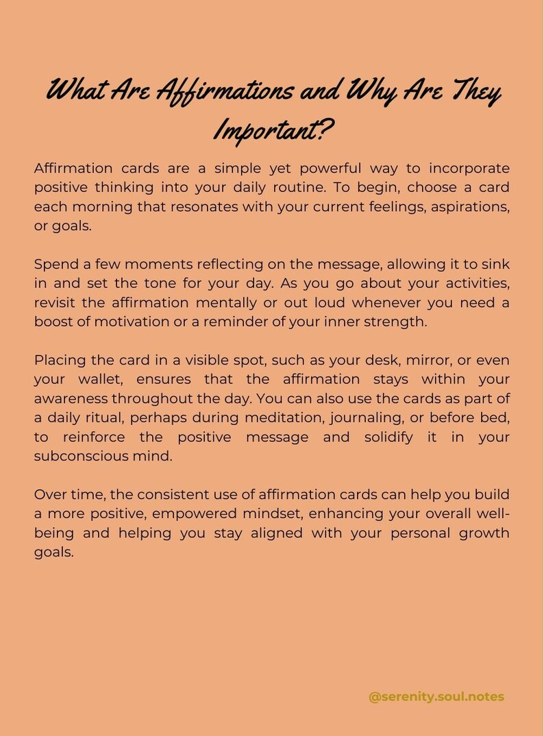 Printable Affirmation Cards | 60 Cards | Positive Affirmations ...