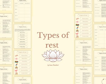7 Types of Rest Printable Ebook | Assess & Improve Your Rest | Self ...
