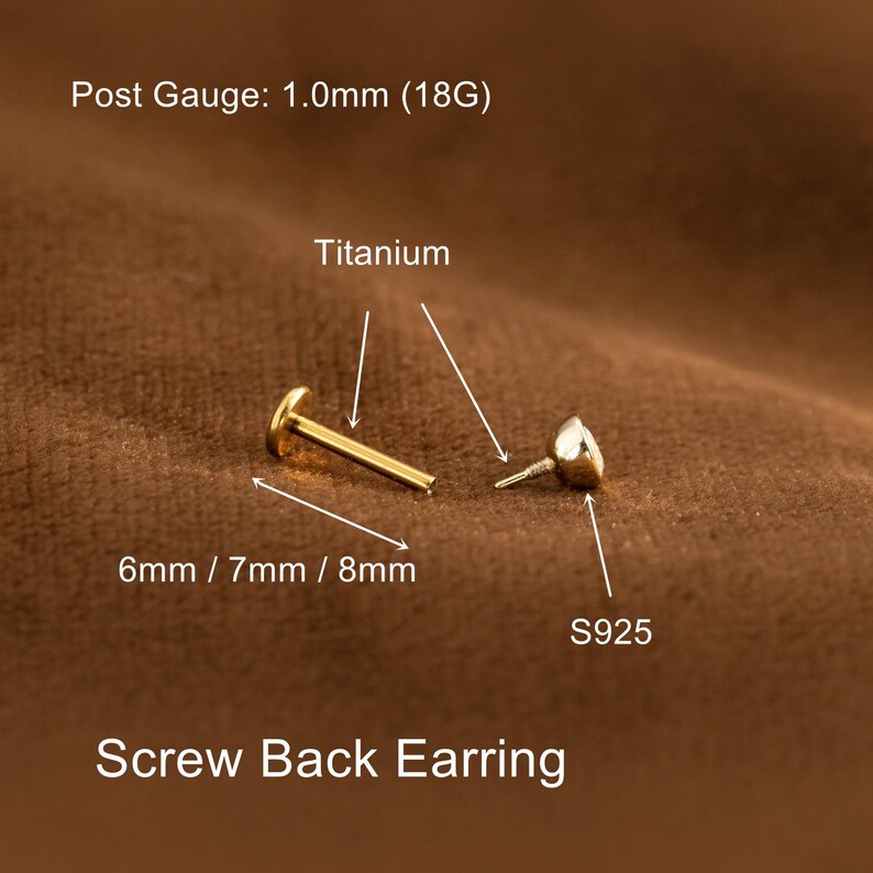 S925 Sapphire Threaded Earring: 14K Gold Ruby Tsavorite Gemstone Helix ...