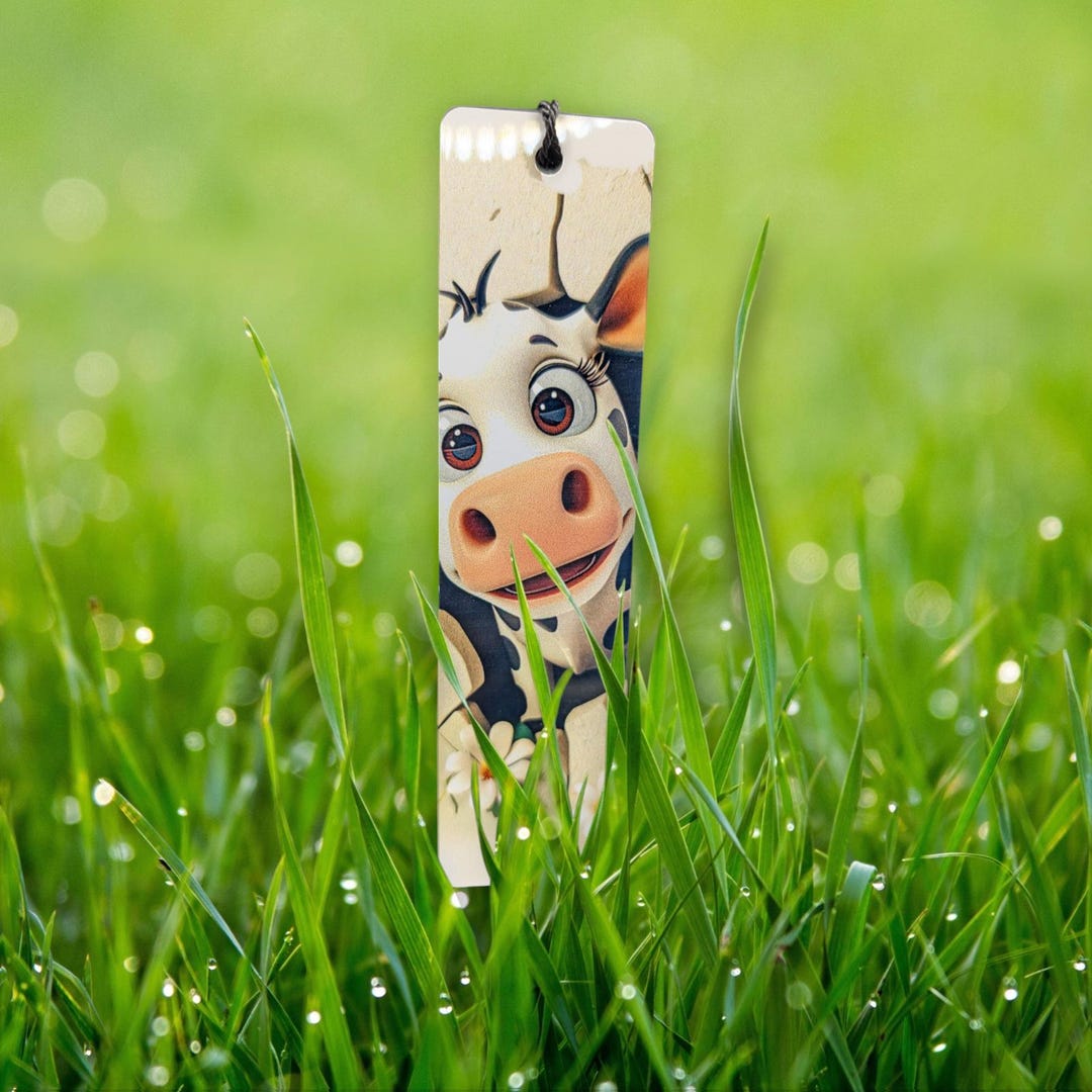 Cartoon Cow Metal Bookmark: Fun Farmhouse Reading Accessory - Etsy