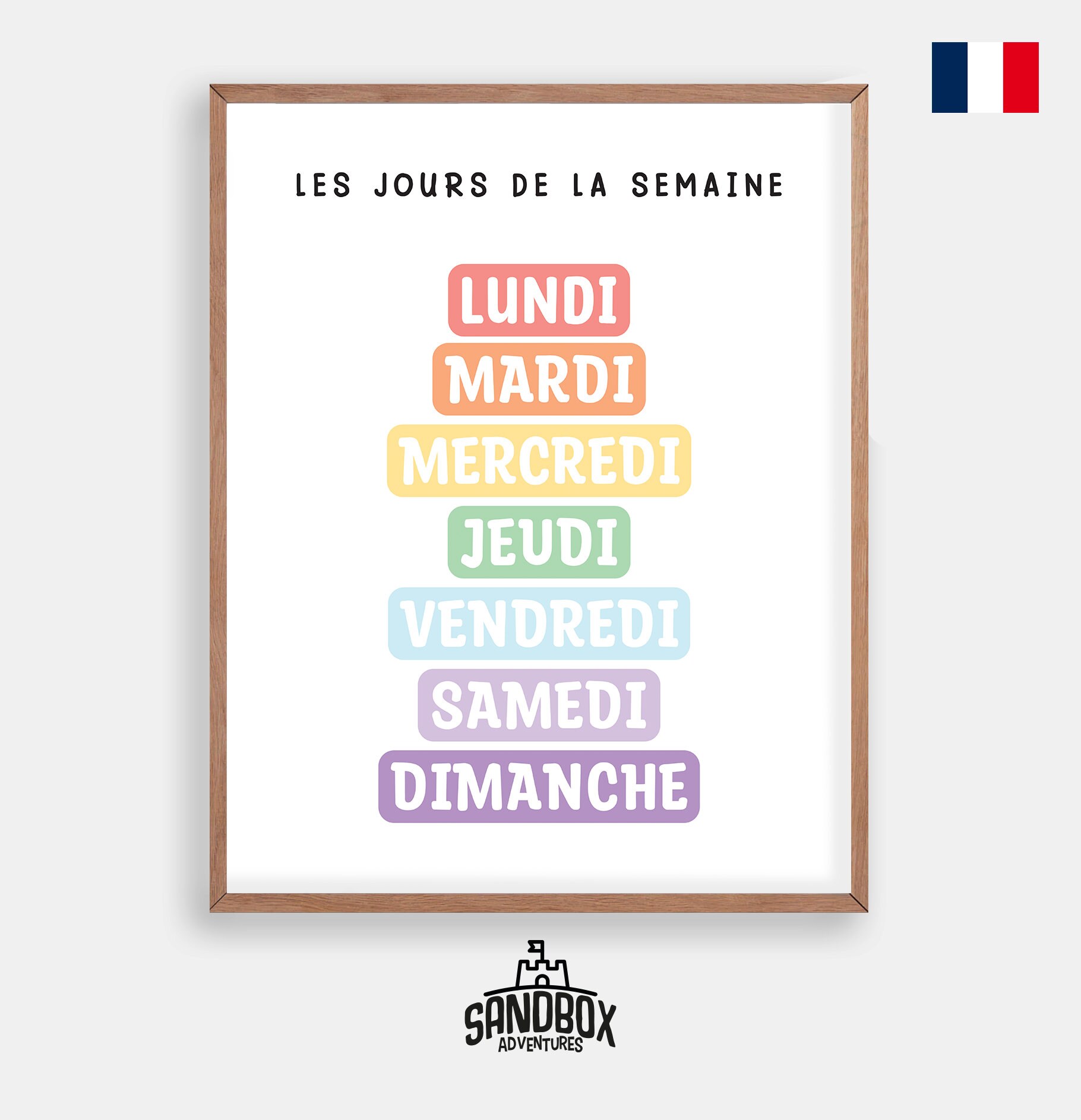 Days of the Week Poster - Educational Poster for Bedroom and Classroom ...