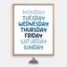 Days of the Week Poster - Educational Poster for Bedroom and Classroom ...