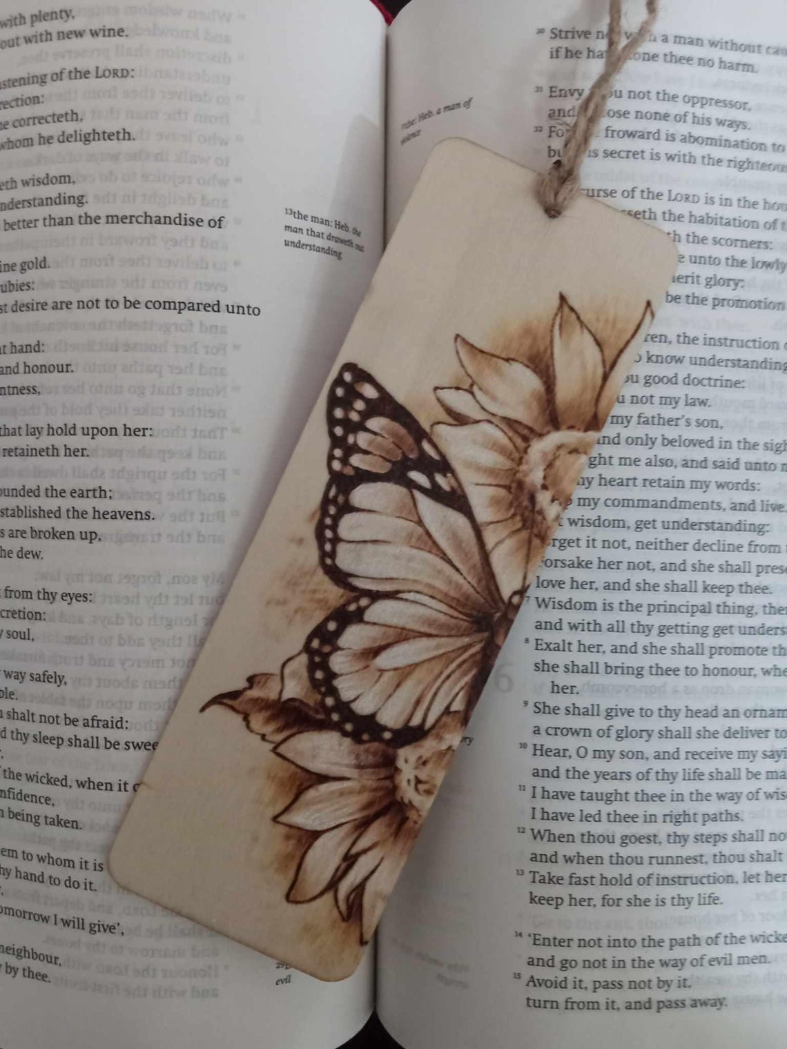 Wood Burned Butterfly Bookmark - Etsy