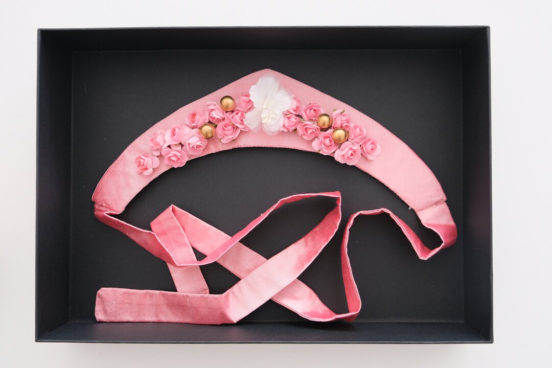 Regency-style Tiara Headband Crown With Flowers Handmade From Dupioni ...