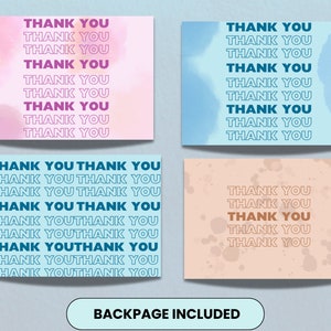 Thank You Card, Printable Card, Thank You for Purchase Card, Business ...