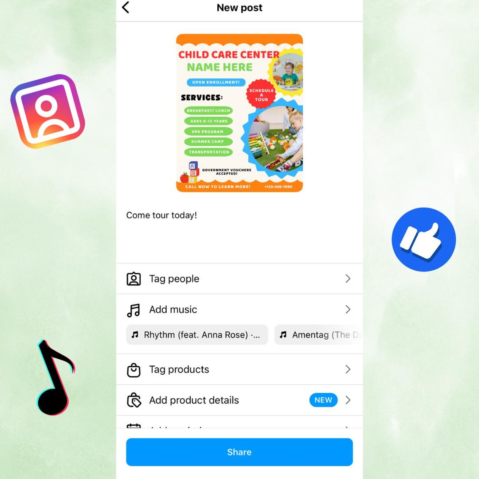 Childcare Flyer, Preschool, Daycare, Home Daycare, Advertising - Etsy