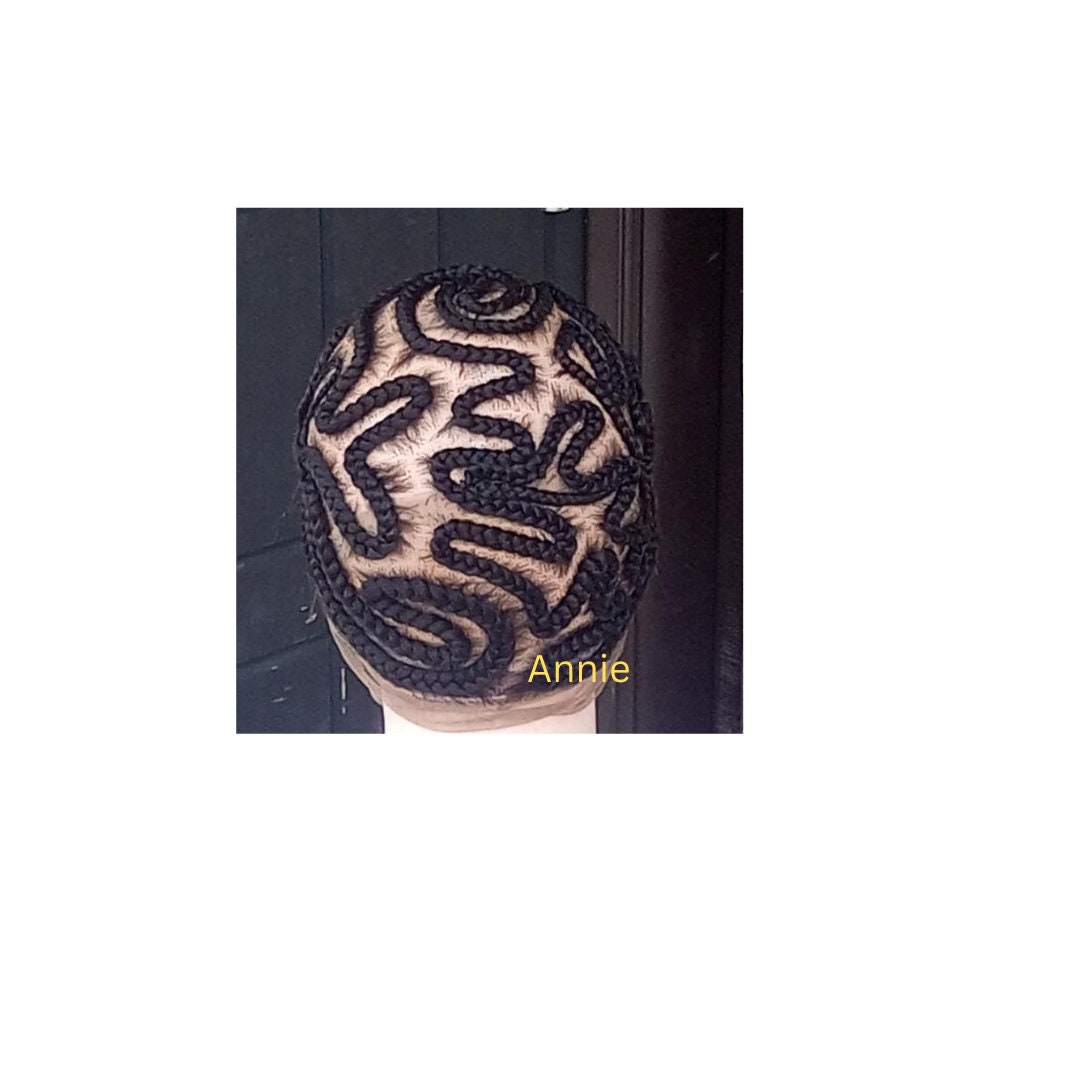 Ready to Ship Bantu Cornrow Braids. Wig for Black Women. Full Lace ...