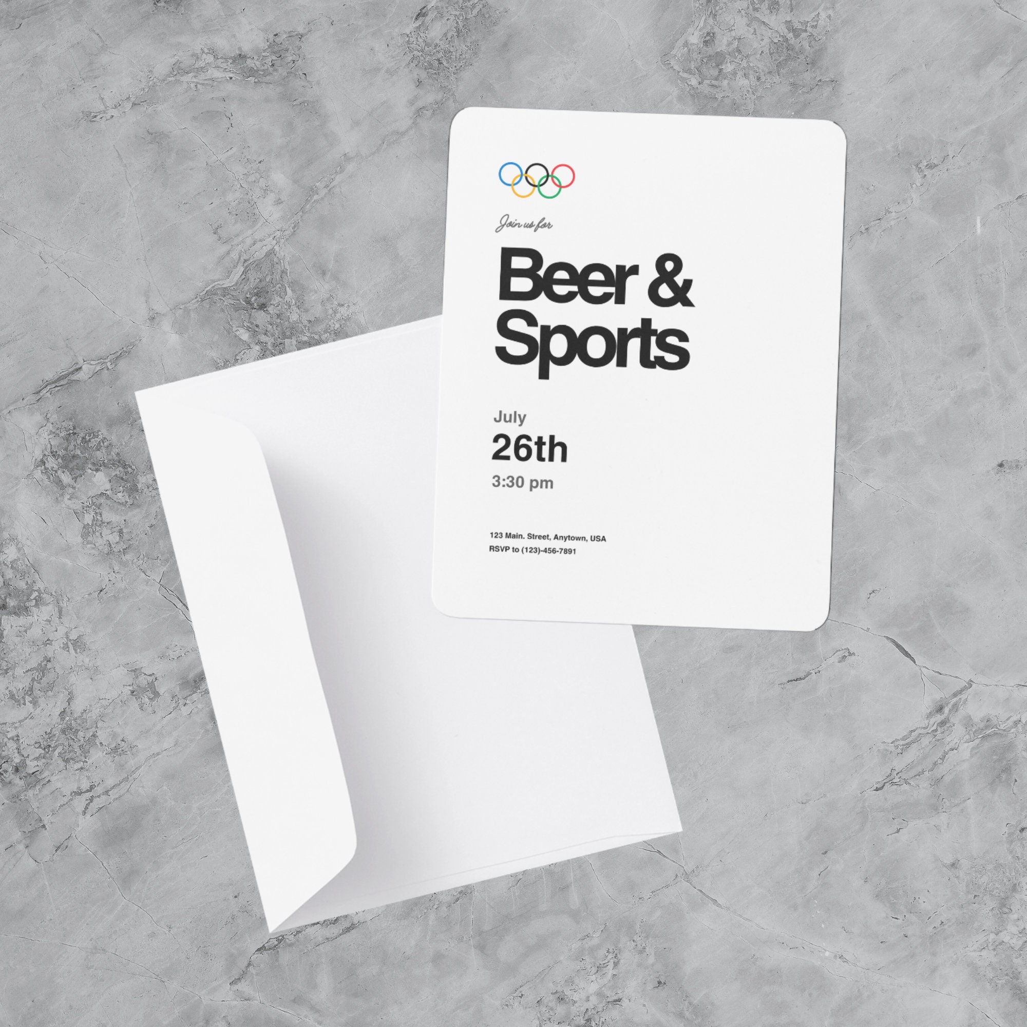 Olympics Party Invitation Editable Canva Template Sports Party Invite ...