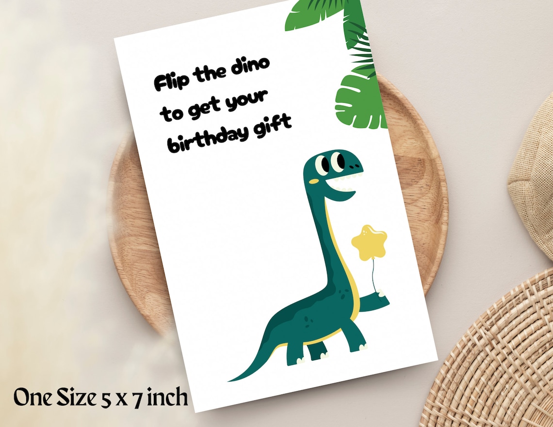 Dino Birthday Greeting Card, Birthday Card Downloadable, Birthday Card ...