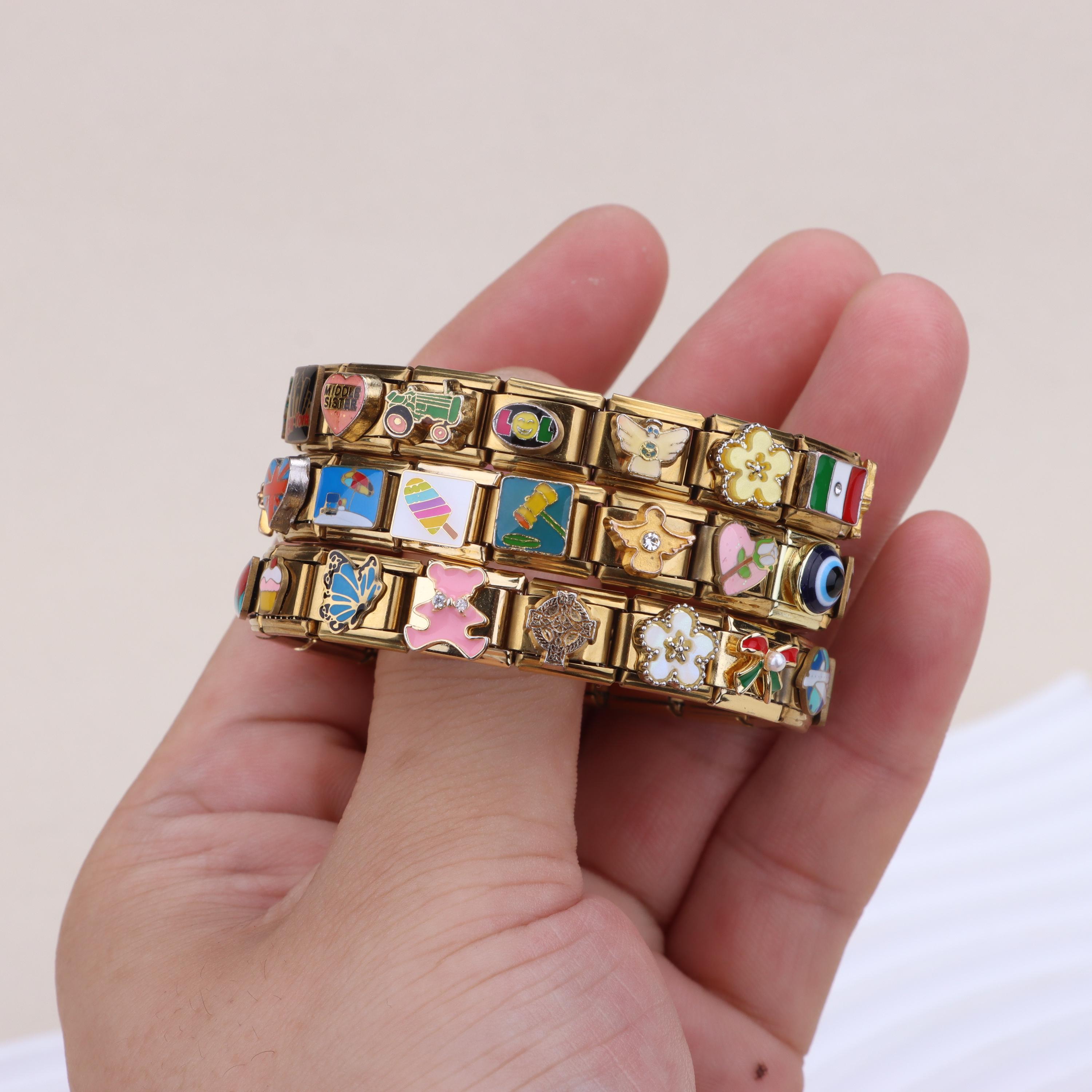 Custom Italian Charm Bracelet, Italian Charm Bracelet Charms, Italian ...