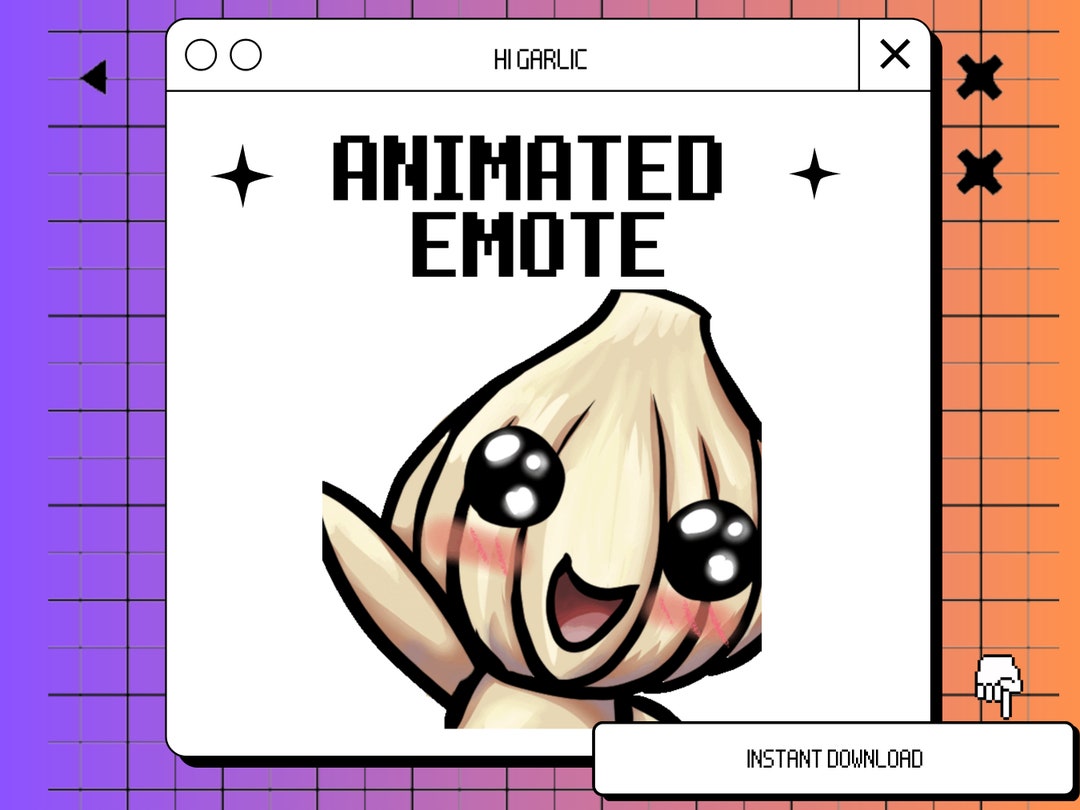 Chibi Emote Animated - Cute Garlic Chibi Waving Emote - for Streamers ...