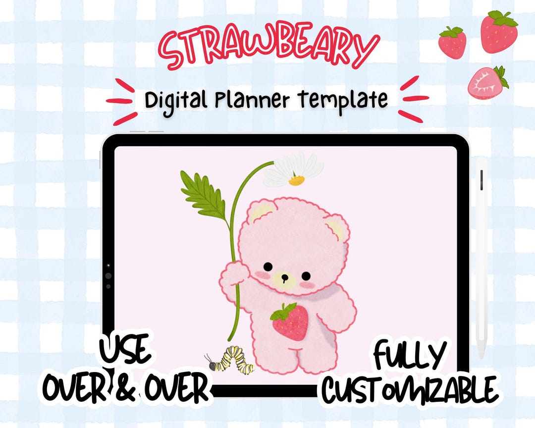 Cute Pink Digital Planner With Linked Tabs: Cottage Core | Goodnotes ...