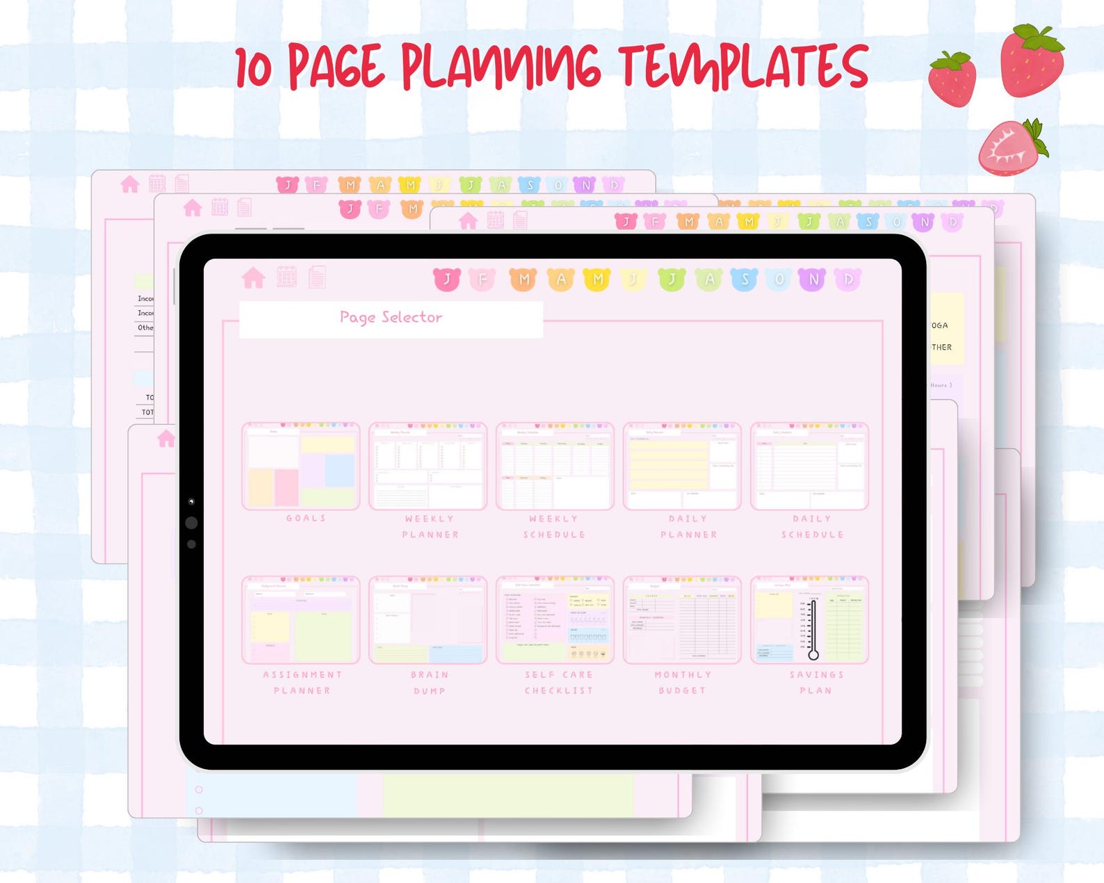 Cute Pink Digital Planner With Linked Tabs: Cottage Core | Goodnotes ...