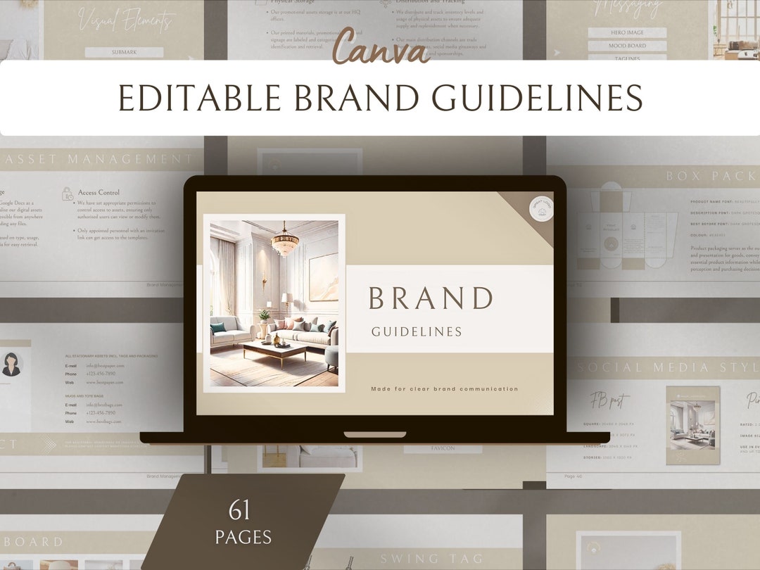 Editable Branding Guidelines Visual Identity Template Customisable ...