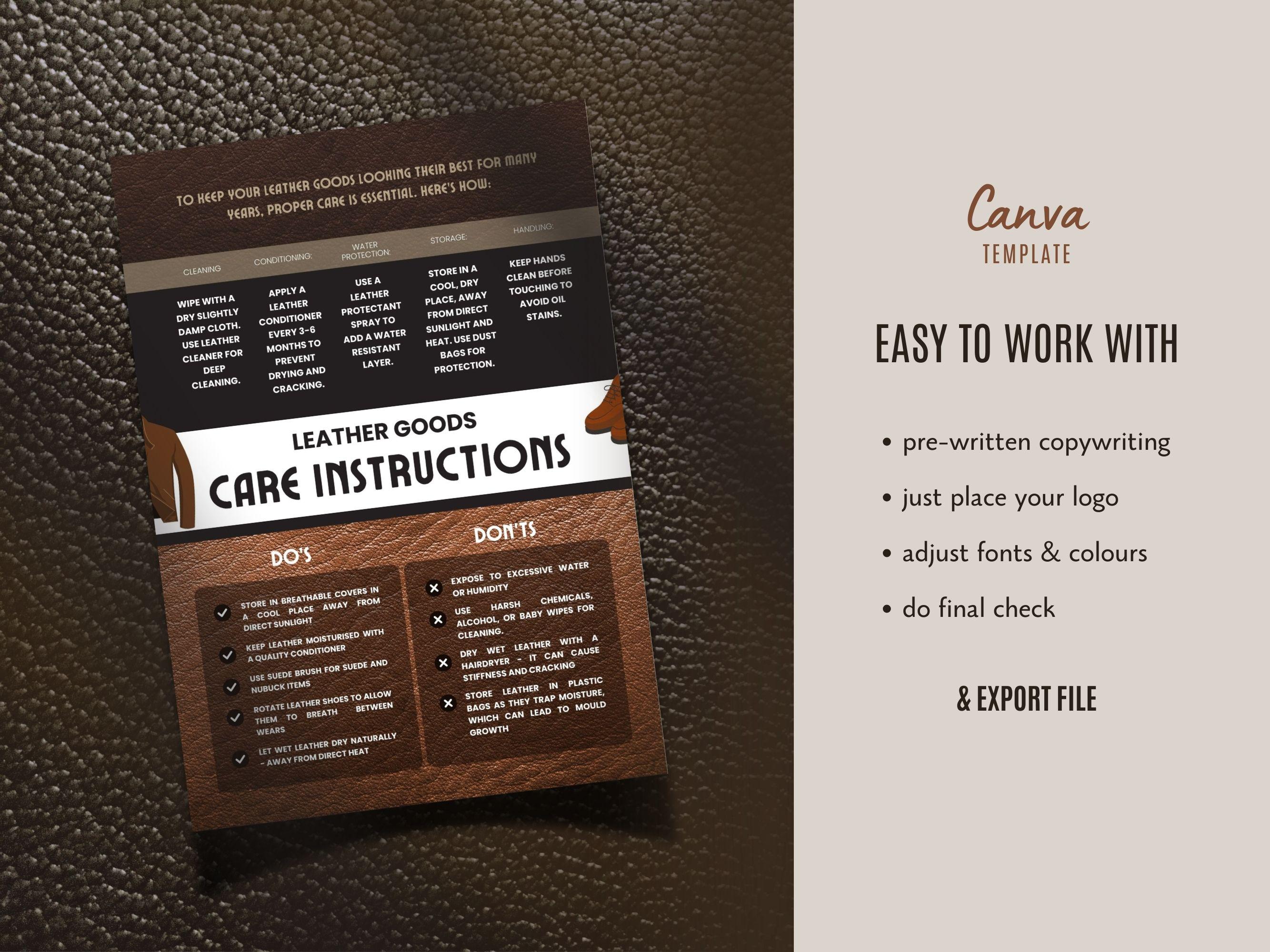 Leather Care Instructions • Easy Leather Maintenance Tips • Suede ...