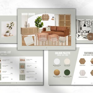 Neutral Interior Design Presentation Template: 23-pages of E-design ...