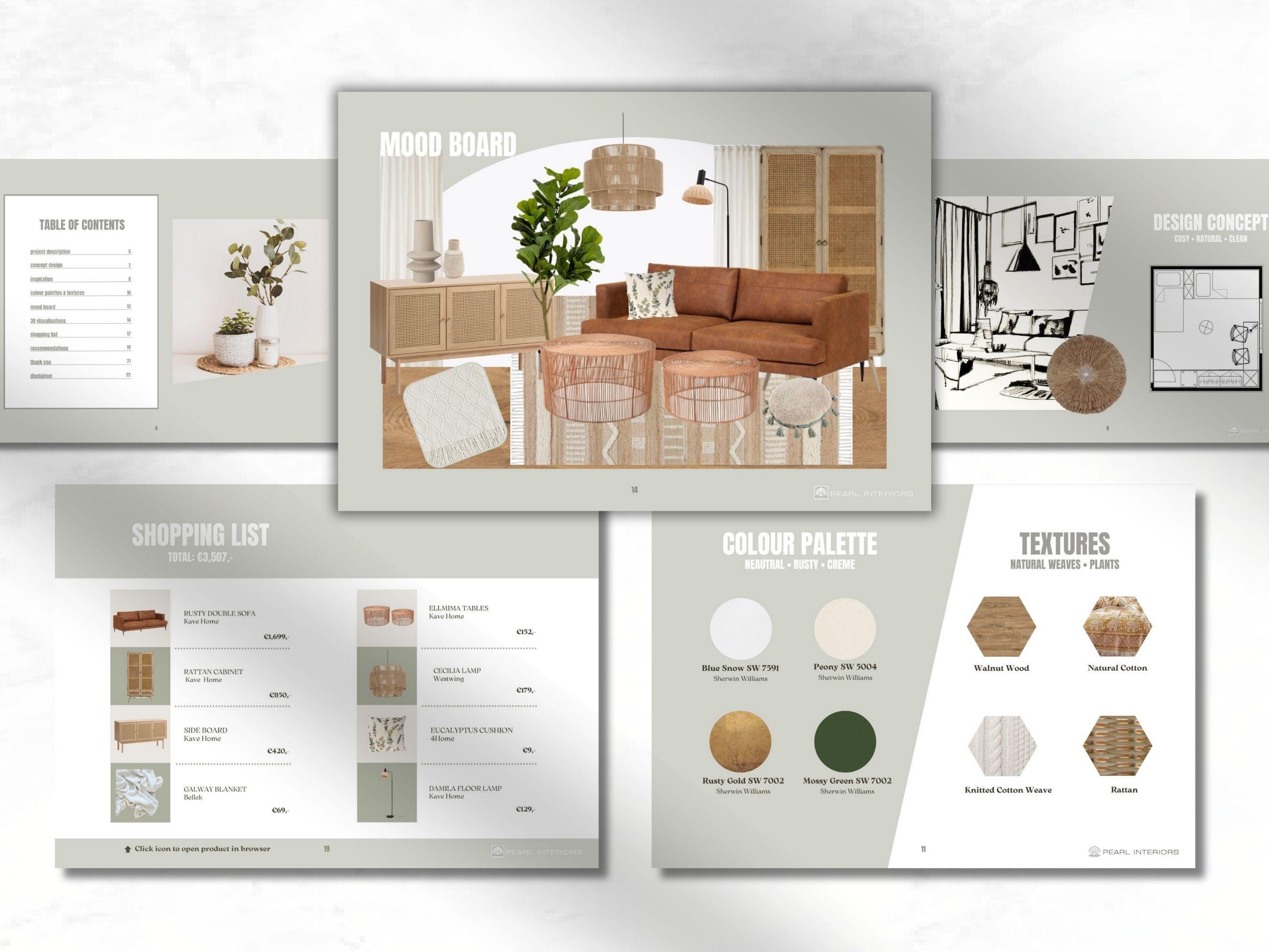 Gray Interior Design Presentation Template • Neutral Edesign Canva ...
