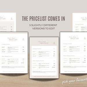 Interior Design Price List Template: Editable E-design Services (canva ...
