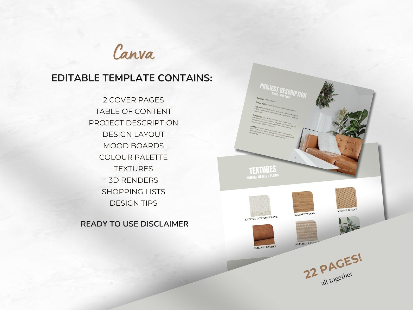 Gray Interior Design Presentation Template • Neutral Edesign Canva ...