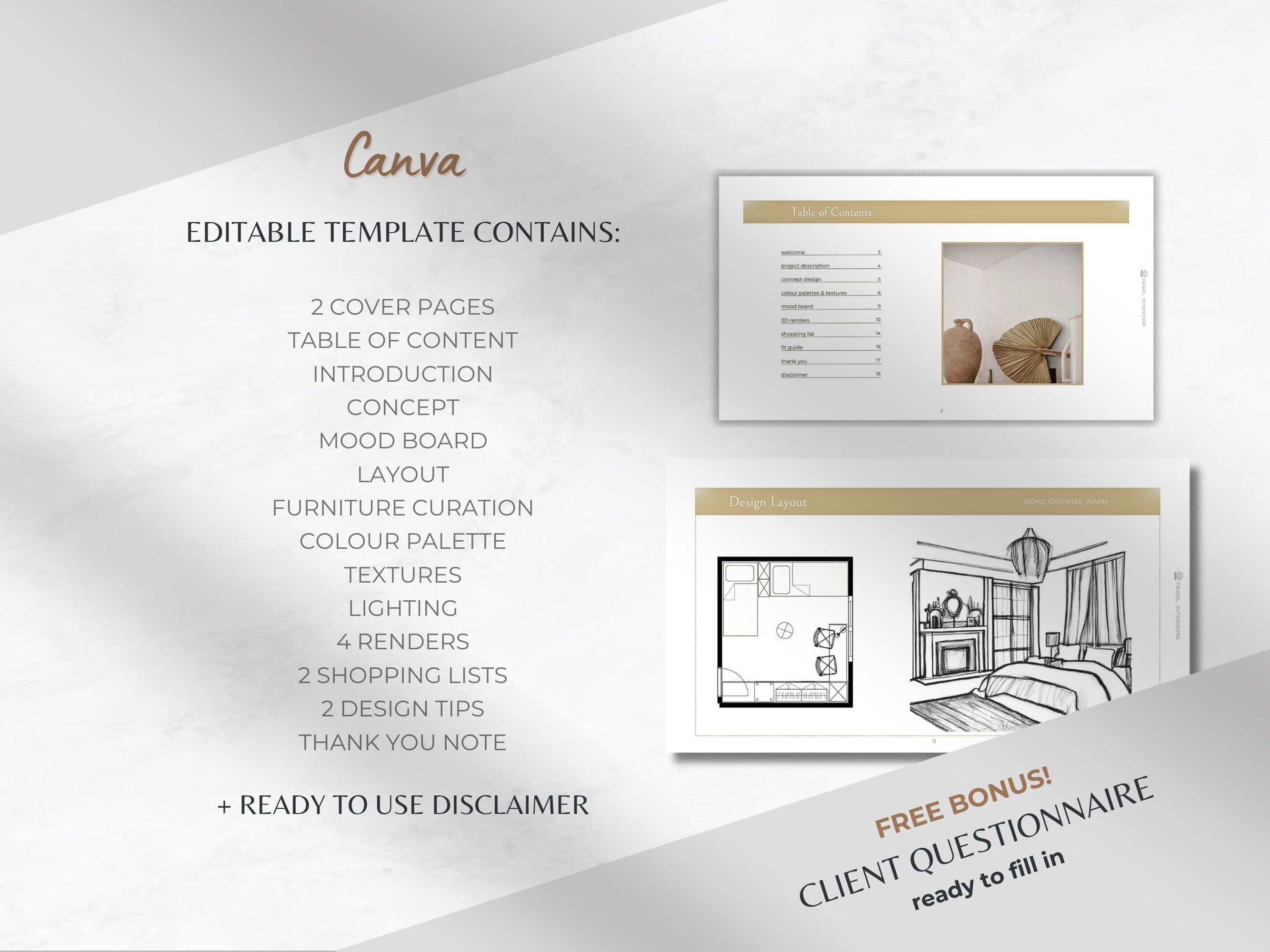 Interior Design Presentation Template Room Decor Showcase Home Remodel ...