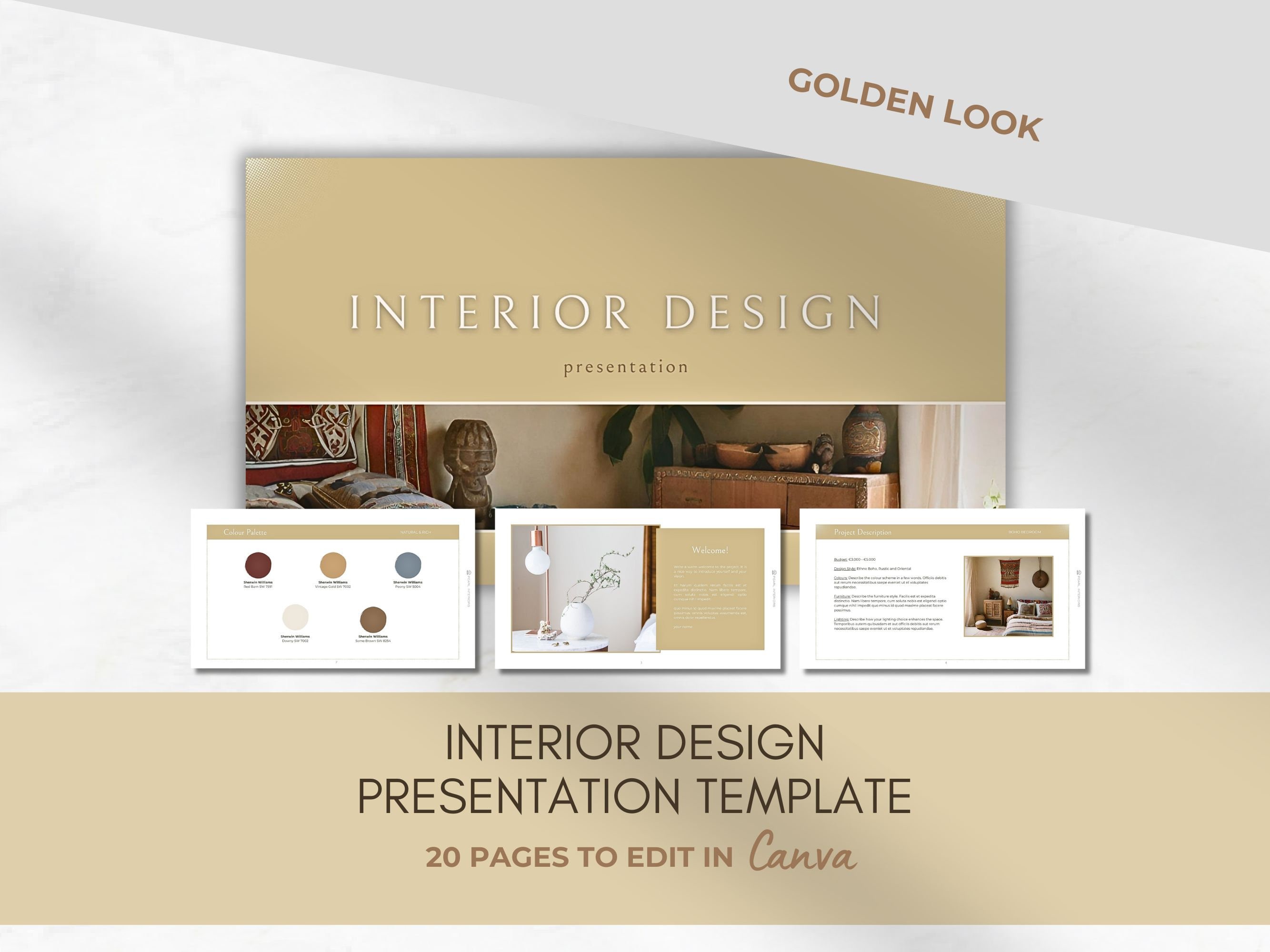 Interior Design Presentation Template Room Decor Showcase Home Remodel ...